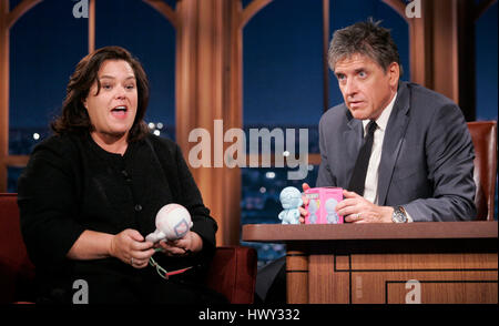 Rosie O'Donnell, left, chats with host Craig Ferguson during a segment ...