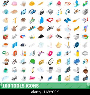 100 tools icons set, isometric 3d style Stock Vector Image & Art - Alamy