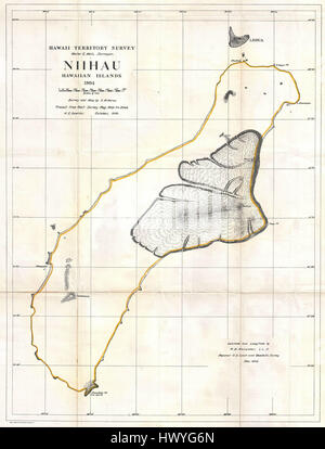 The 1904 Land Office Map of Niihau, Hawaii, offers a historical glimpse ...