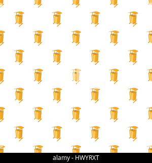 Dustbin for public spaces pattern, cartoon style Stock Vector Image ...
