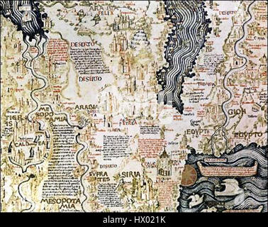 The Fra Mauro map is a famous medieval map, created by the Venetian ...