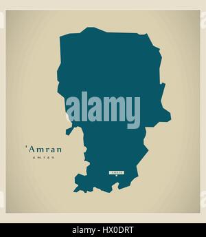 Map of Amran, a province of Yemen Stock Vector Image & Art - Alamy