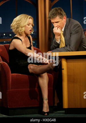 Actress Christina Applegate, left, with host Craig Ferguson during a ...