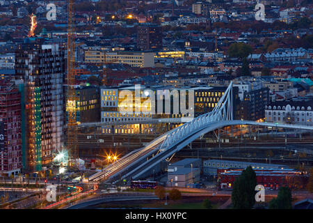 Akrobaten ('the acrobat') is a pedestrian bridge that stretches across ...