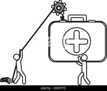 Pharmacist holding box of medicine illustration Stock Vector Image ...