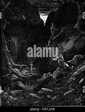 This artwork illustrates a scene from Dante Alighieri's *Divine Comedy ...