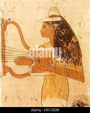 Musical instruments used by the ancient Egyptian and Israelites: lyre ...
