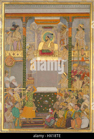Mughal emperor shah Jahan miniature painting Stock Photo - Alamy