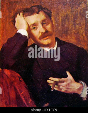 This work by Edgar Degas shows a man on horseback, illustrating the ...