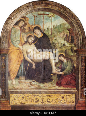 *Lamentation of the Dead Christ* is a painting depicting the mourning ...