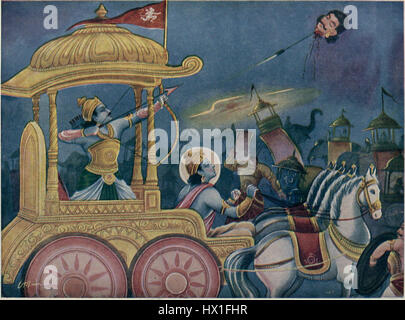 Death of Jayadratha Stock Photo - Alamy