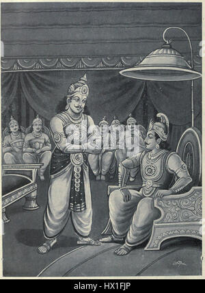 This painting depicts the moment from the Mahabharata where Lord ...