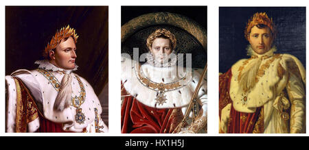 The painting 'Driemaal Napoleon met zijn Keter' depicts Napoleon ...