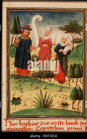 'Elkanah and His Two Wives' is an oil painting depicting a biblical ...