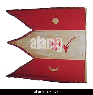 This historical flag represents the First Serbian Uprising, which took ...