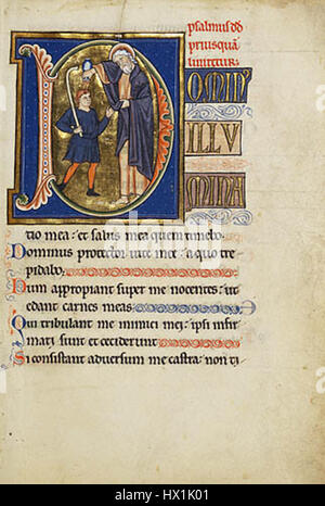 The manuscript page from the Getty Center Psalter (Ms66 f41v) depicts ...