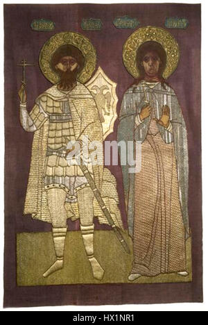 A historical painting depicting Feodor and Irina, showcasing the ...