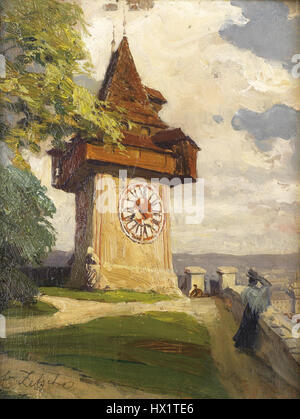 This depiction of the Grazer Uhrturm by Eduard Zetsche showcases the ...