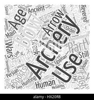 Archery word cloud concept. Vector illustration Stock Vector Image ...