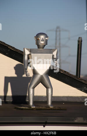 Statue of robot man Stock Photo - Alamy