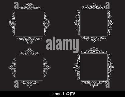 Rich Baroque frame vintage Vector. Decor design element filigree ...