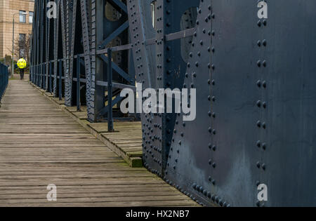 The wrought iron Victoria Swing Bridge Leith Edinburgh was one of the ...