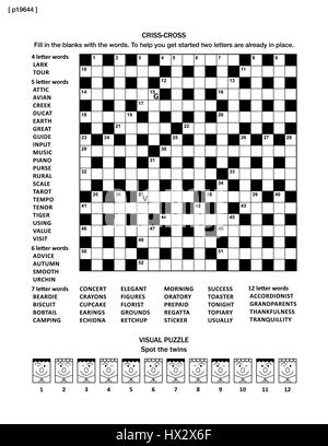 Criss-cross word puzzle - fill in the blanks of the crossword puzzle ...