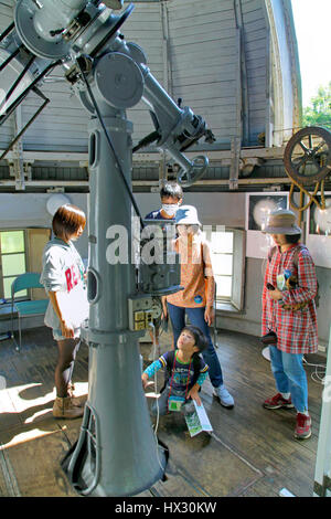 Interior of 20-cm Telescope Dome at National Astronomical Observatory in Mitaka city Western ...