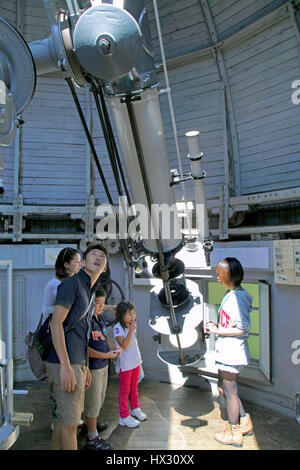 Interior of 20-cm Telescope Dome at National Astronomical Observatory in Mitaka city Western ...