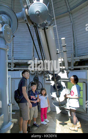 Interior of 20-cm Telescope Dome at National Astronomical Observatory in Mitaka city Western ...