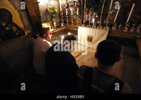 The Tomb of Jesus (Aedicule) in the church of the Holy Sepulchre ...