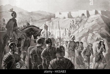 Numantine War. Siege of Numantia, 133 BC. Engraving. Museo Militar ...