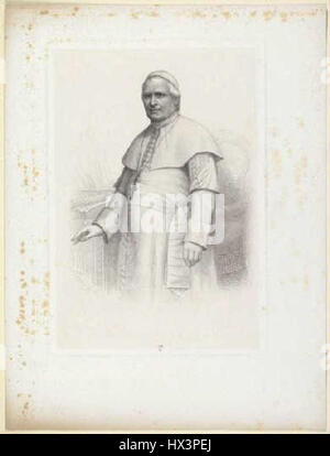 'Le Pape Pie IX' is a historical portrait of Pope Pius IX, painted in ...