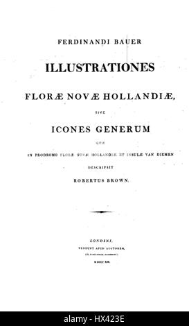 The frontispiece of 'Illustrationes Florae Novae Hollandiae' depicts a ...