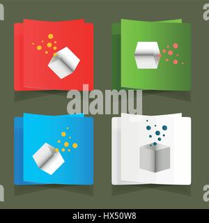 Set of simple square packages for packing Stock Vector Image & Art - Alamy