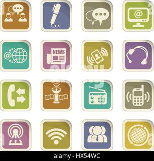 communication vector icons for user interface design Stock Vector Image ...
