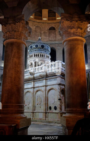View of the Edicule, the shrine that tradition says houses the cave ...
