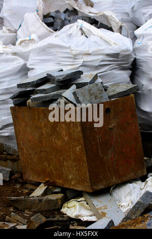 Wastes from the production of granite products near the stone ...