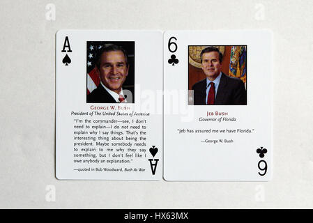 GEORGE W. BUSH BUSH CARDS 20 March 2004 HOLLYWOOD LOS ANGELES USA Stock ...