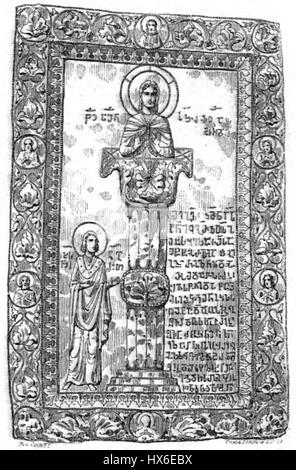 This 1875 icon from Svaneti depicts Simeon Stylites, a renowned ...