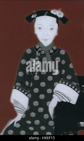 A painting by Dowager Empress Cixi showcases the grandeur and opulence ...