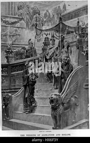 The painting 'The Wedding of Alexander and Roxane' by André Castaigne ...