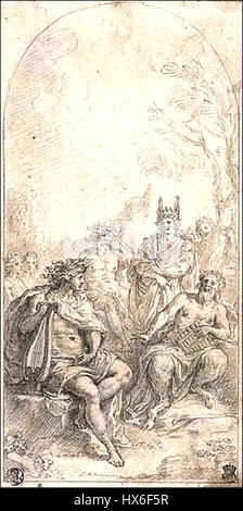 Giuseppe Bartolomeo Chiari's painting 'The Contest of Apollo and Pan ...