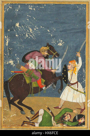 This depiction of a heroic warrior embodies the concept of heroism ...