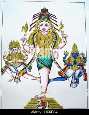 The Tripada Trimurti is an artistic representation of the Hindu trinity ...