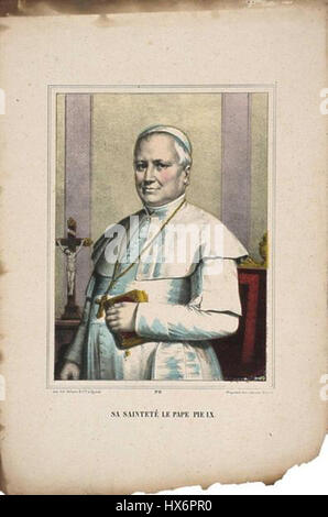 'Le Pape Pie IX' is a historical portrait of Pope Pius IX, painted in ...