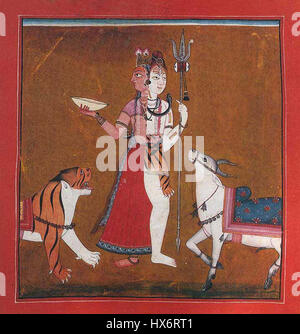 Ardhanarishvara ; God Shiva in Ardhanarishvara form ; composite form ...
