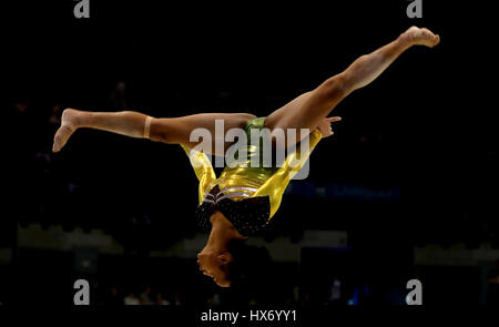 Nicole Hibbert in action on the Balance Beam during day two of the 2017 ...