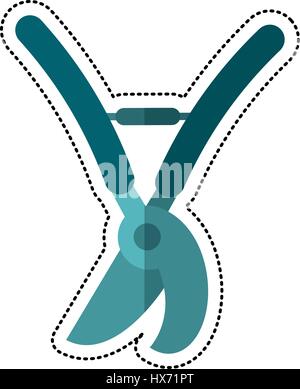 Cartoon gardening scissors or secateurs isolated on white background ...