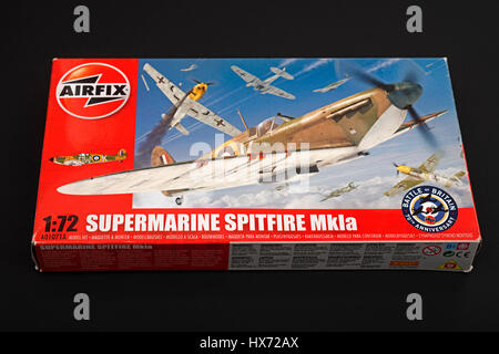Airfix Supermarine Spitfire MkIa model aircraft Stock Photo - Alamy